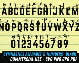 Gymnast Letters Svg - Etsy