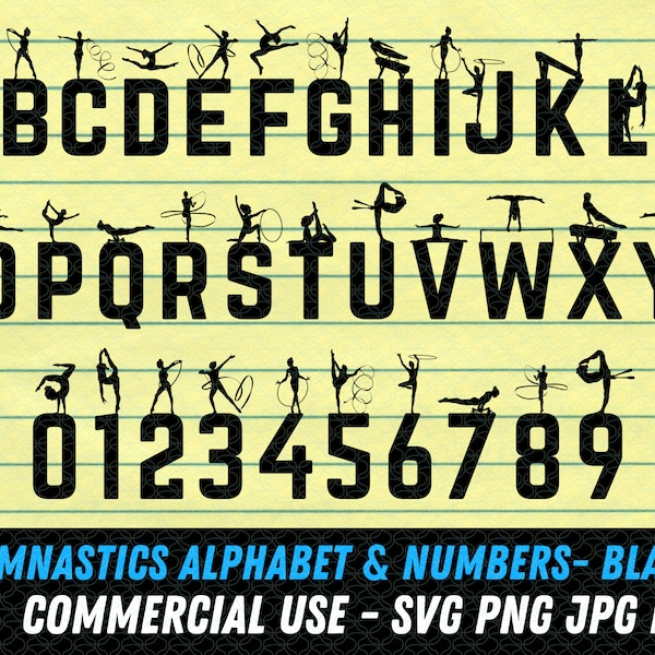 Gymnastics Font - Etsy