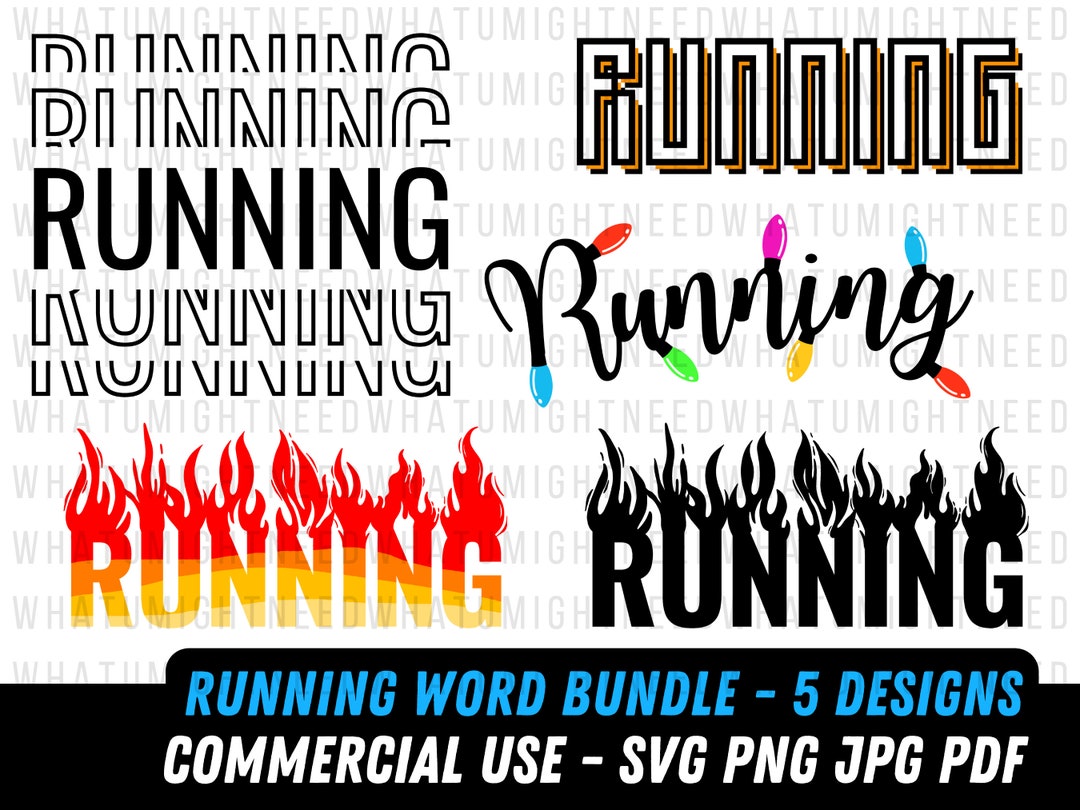 Word Running SVG | Running Png | Digital File | Runner Design | Runner ...