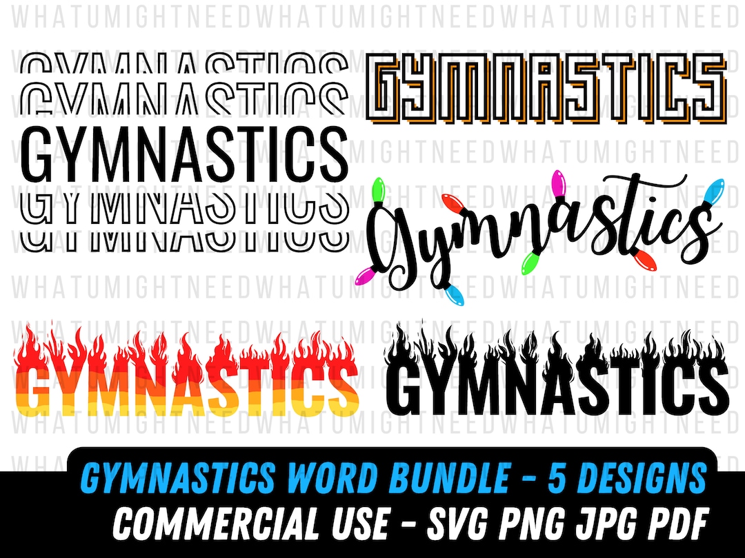 Word Gymnastics SVG | Gymnastics Png | Digital File | Gymnastics Design ...