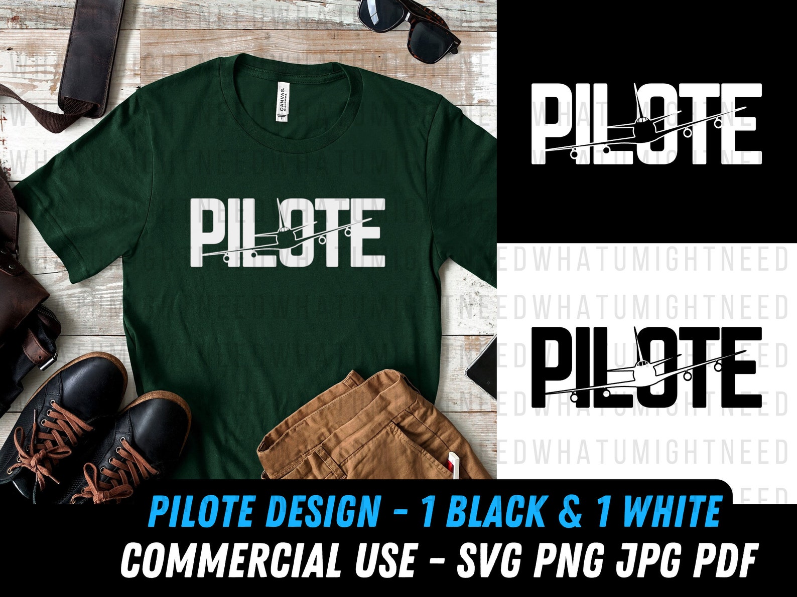Pilote Design SVG Pilote Png Plane Pilote Digital File Pilote Design ...