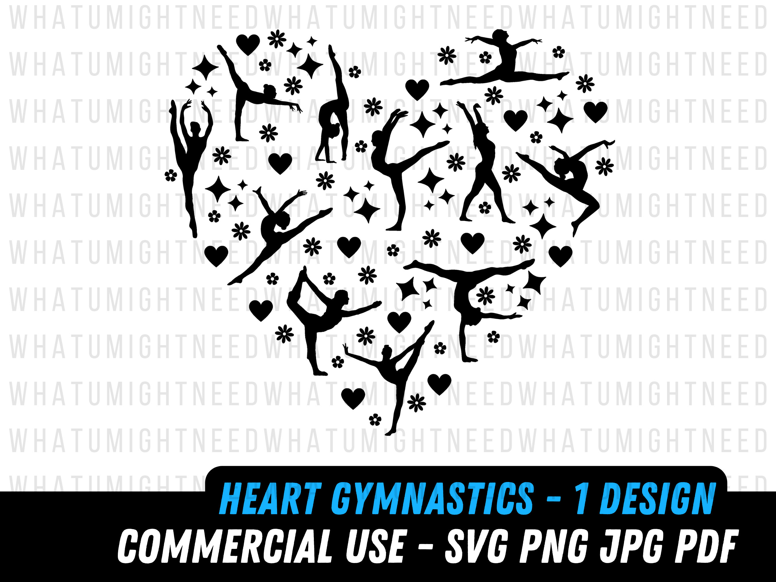 Heart Gymnastics SVG Gymnastics Svg Gym Vector Gymnast - Etsy