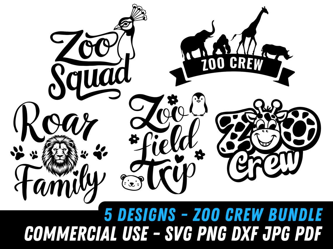 Zoo Crew SVG Bundle | Zoo Squad Bundle | Zoo Digital File | Animals Svg ...