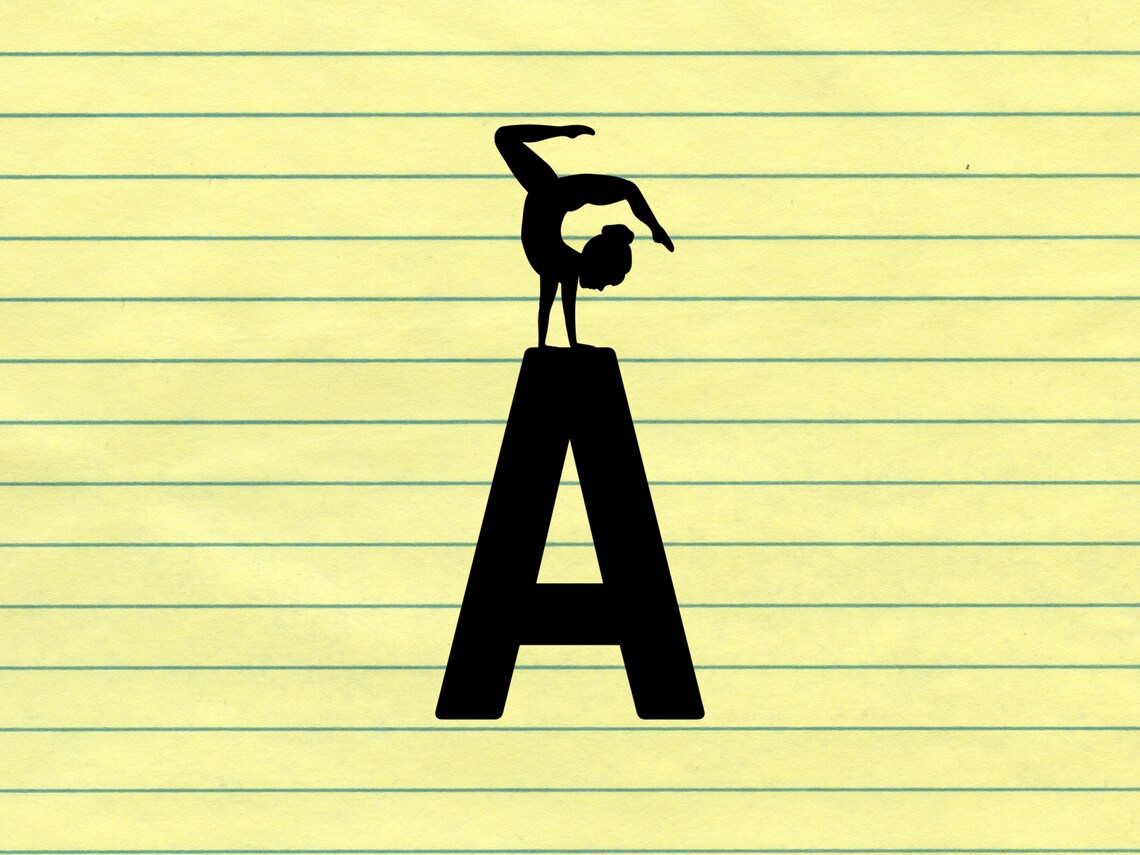 Gymnastics Font SVG | ABC Gymnast Png | Gymnastics Alphabet | Gymnast ...