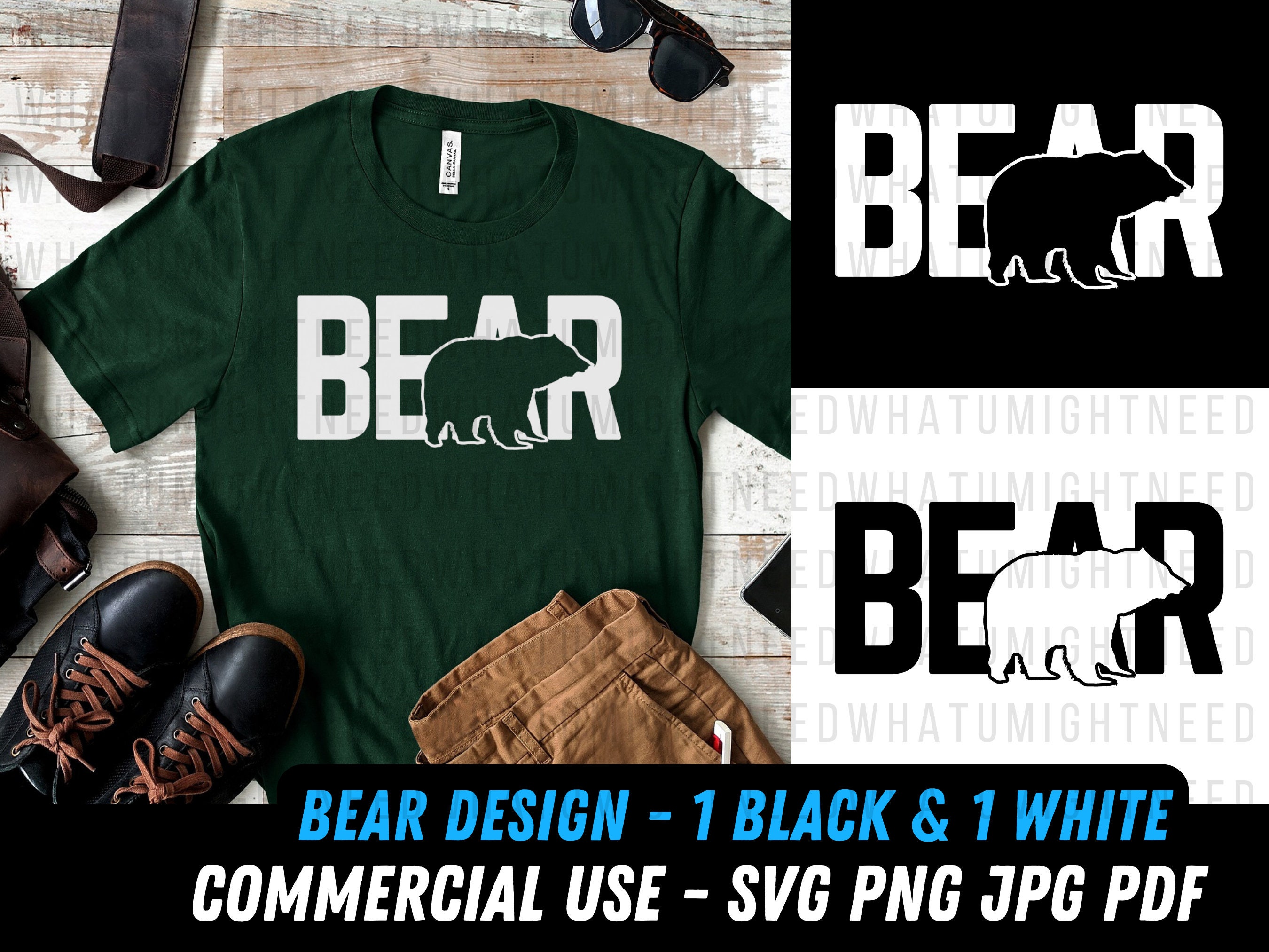 Bear Design SVG Bear Png Digital File Bear Design Bear Jpg Commercial ...