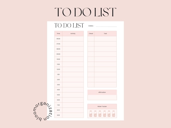Printable to Do List Aesthetic to Do List Digital to Do List - Etsy