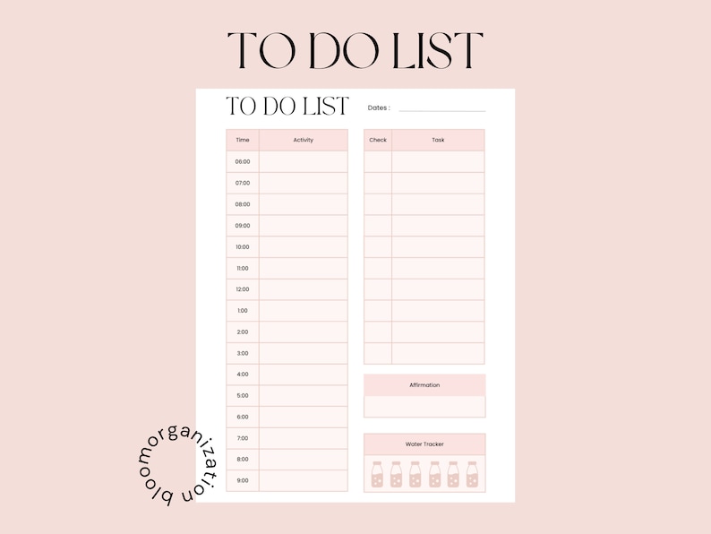 Printable to Do List, Aesthetic to Do List, Digital to Do List - Etsy