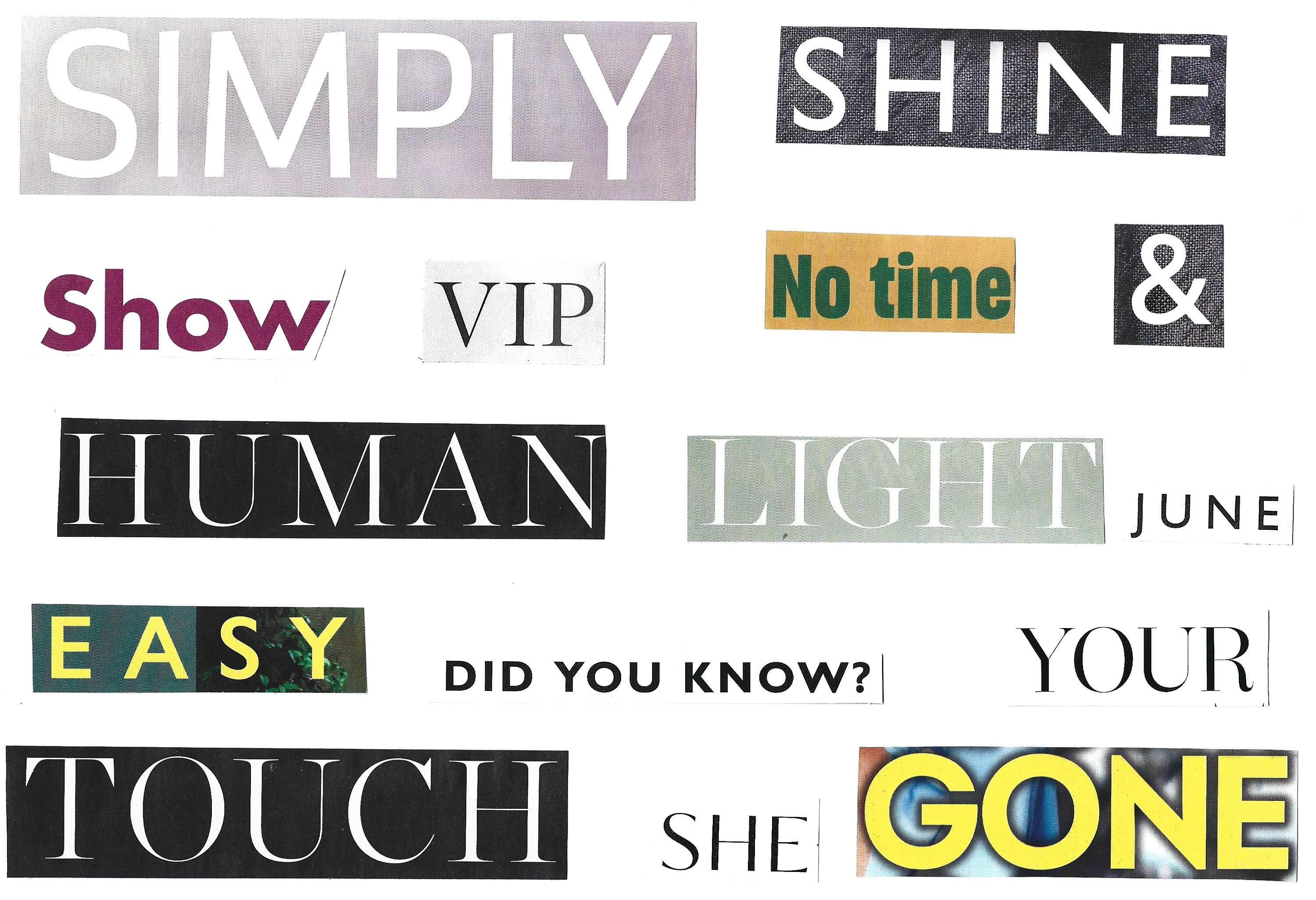 Vision Board NUMBERS LETTERS & WORDS - Etsy