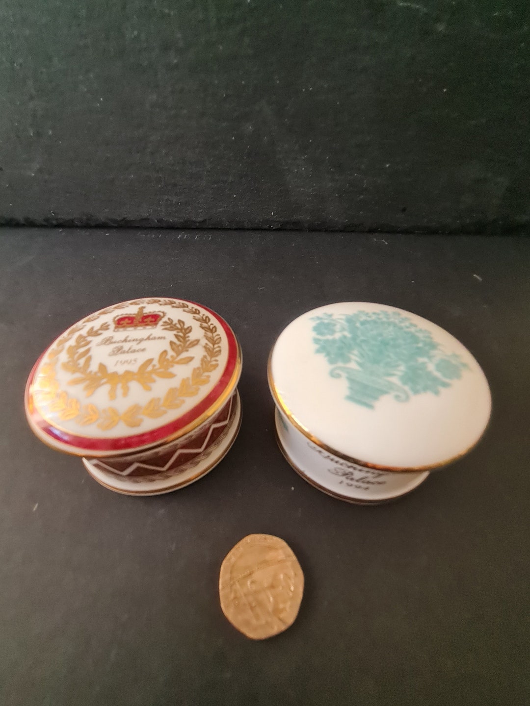 Two Royal Collection Buckingham Palace Trinket Boxes - Etsy