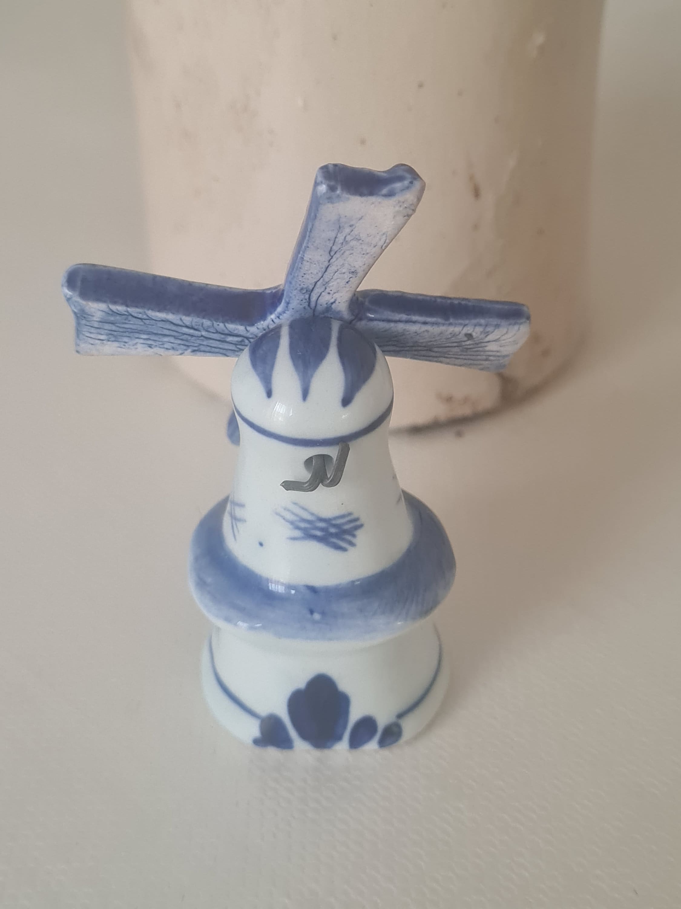 Vintage Small Delft Blauw Hand Painted Blue and White Pretty Windmill ...