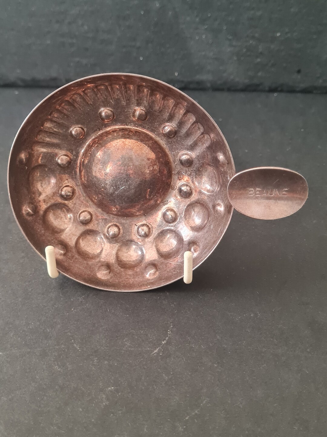 Vintage French Silver Colour Sommelier's Wine-tasting Dish Manufactured ...