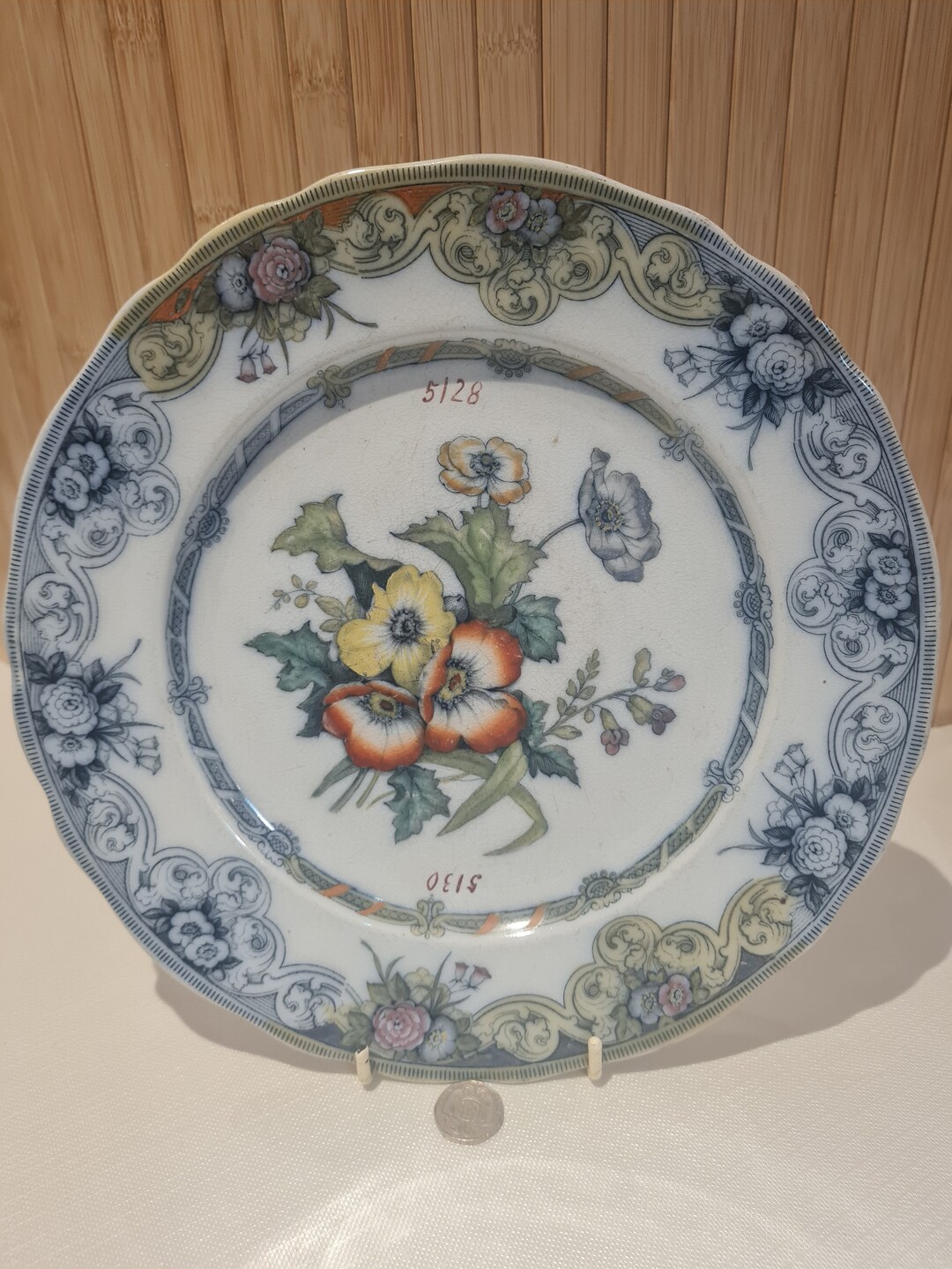 Charles Meigh & Son Ironstone Plate Poppy Design 1851-1861 - Etsy