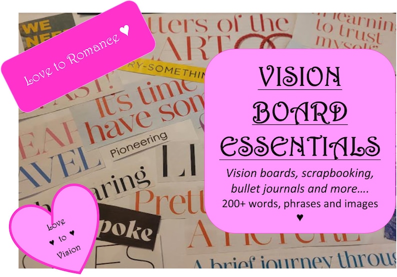 Romance Vision Board Kit – Printable Love & Relationship Collage (PDF ...