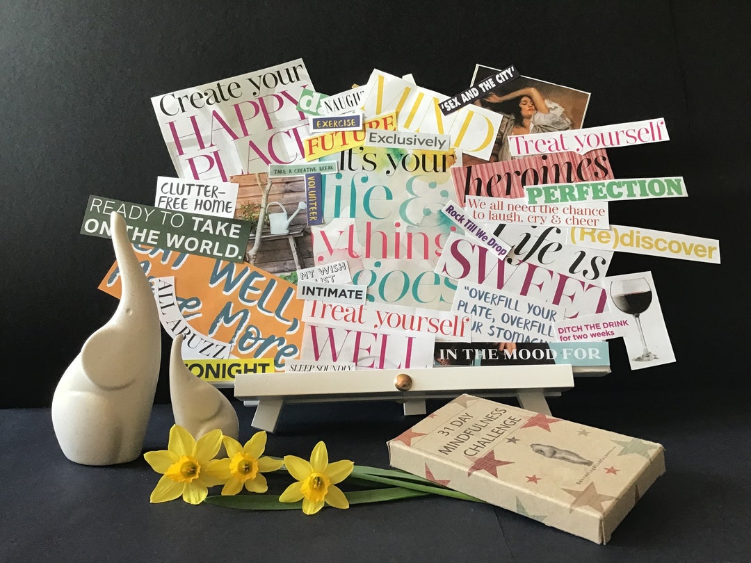 Vision Board WELLBEING & POSITIVITY 300+ Themed, Printable Images ...