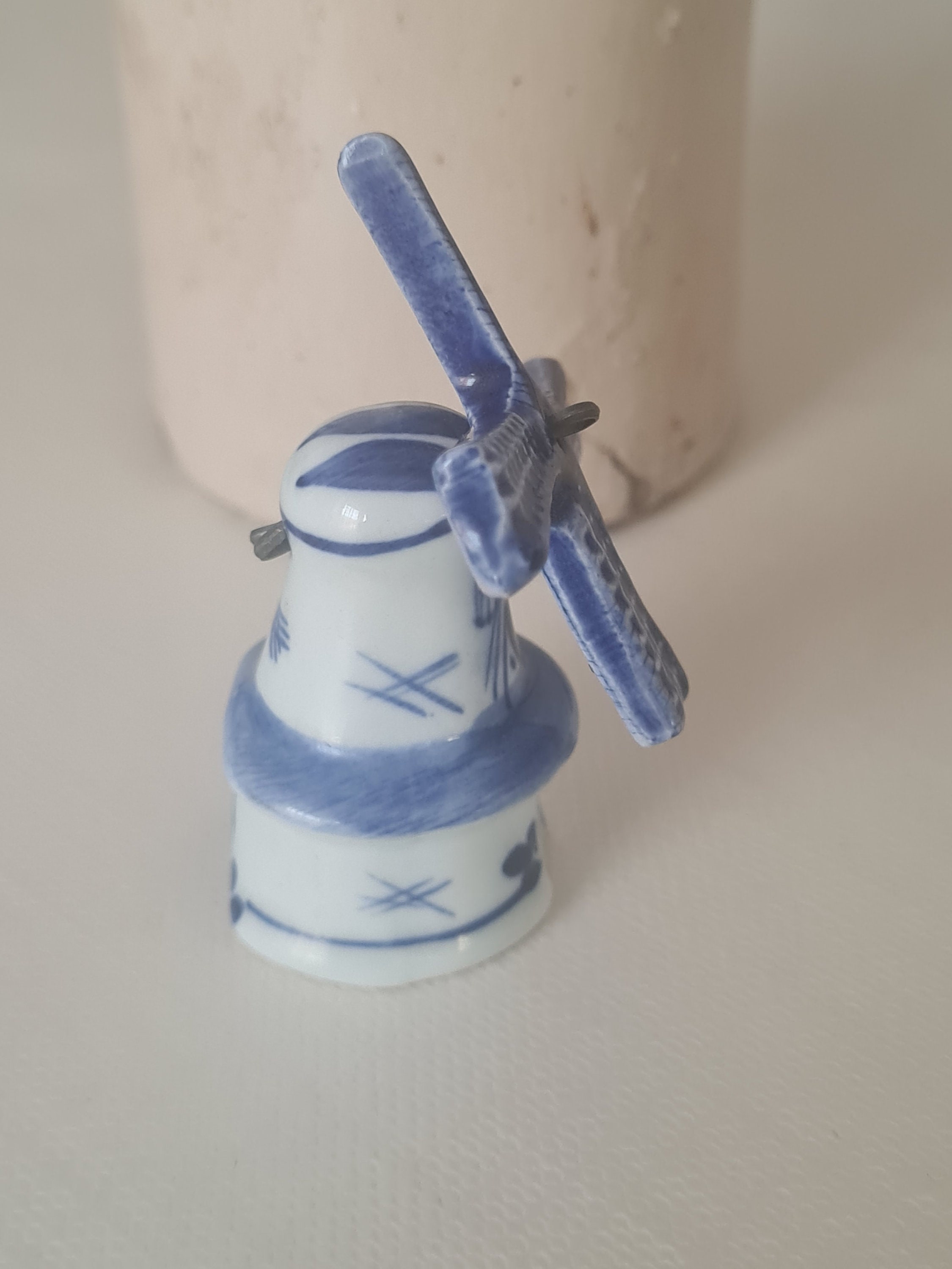 Vintage Small Delft Blauw Hand Painted Blue and White Pretty Windmill ...