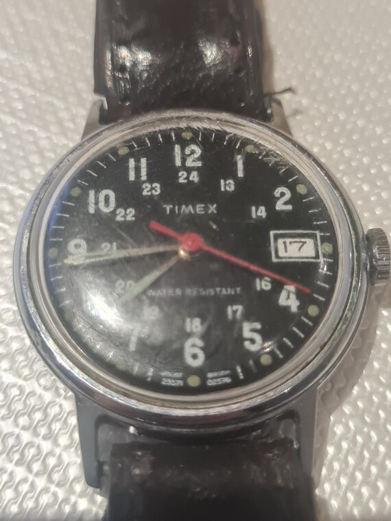 Timex Sprite Military Style Black Date Window Dial Wa… - Gem