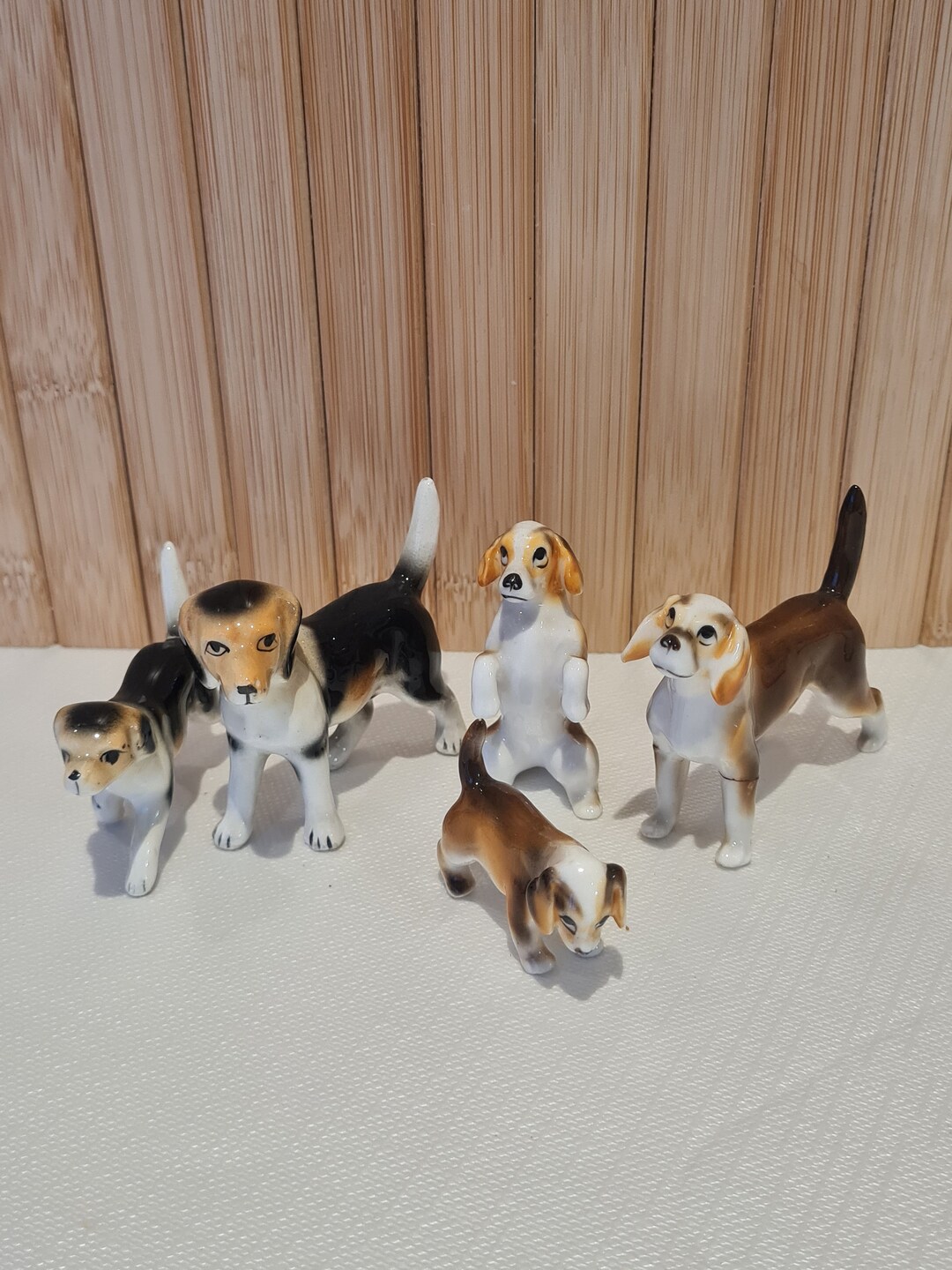 A Pack of Five Small, Vintage Porcelain Dogs. - Etsy
