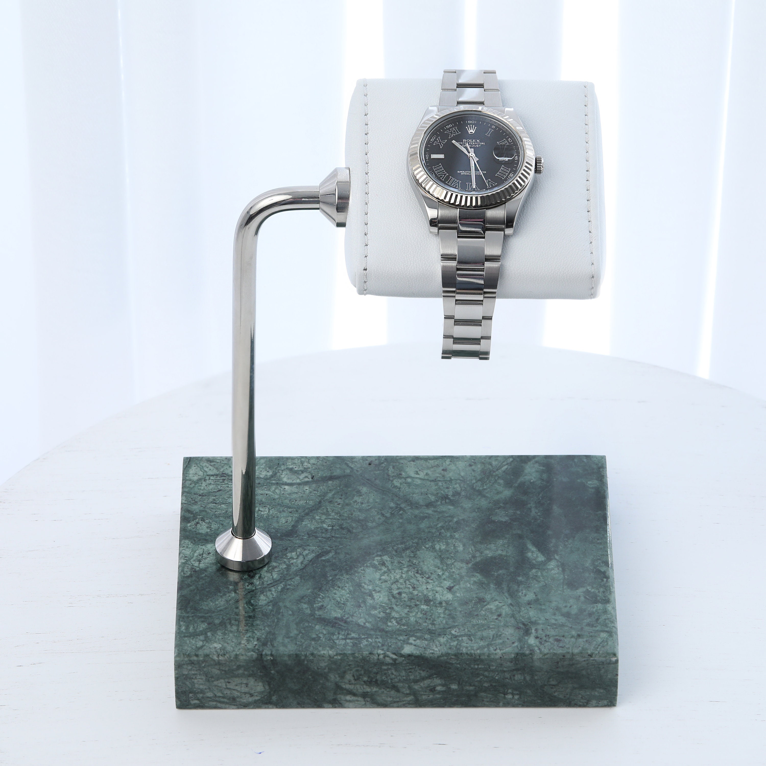 Custom Marble Watch Stand in Green , Personalized Marble Watch Display ...