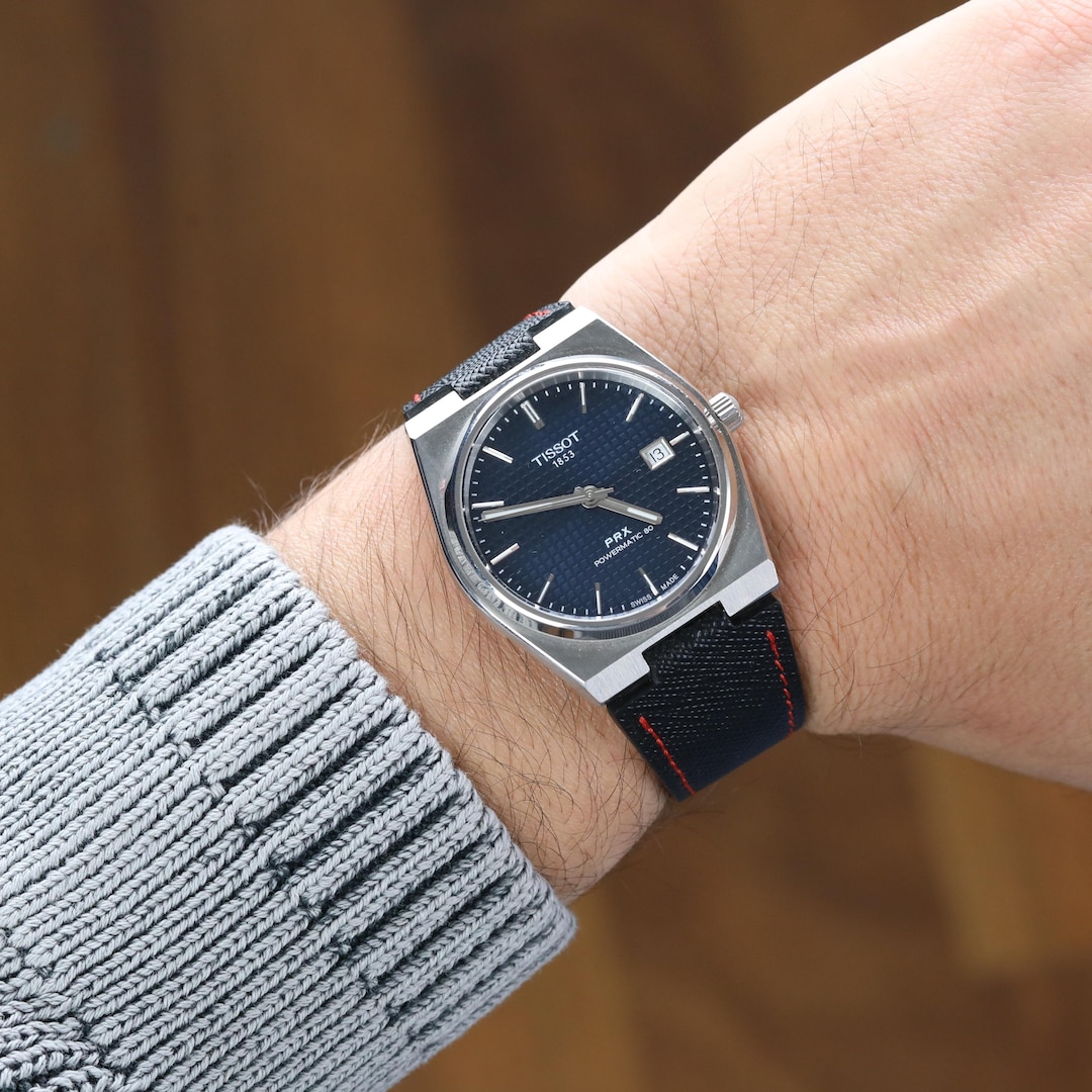 Handmade Tissot PRX Leather Strap in Brown / Tissot Prx 35 Mm Leather ...