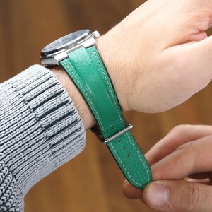 Handmade Green Tissot PRX Leather Strap / Tissot Prx 40 Mm Leather ...