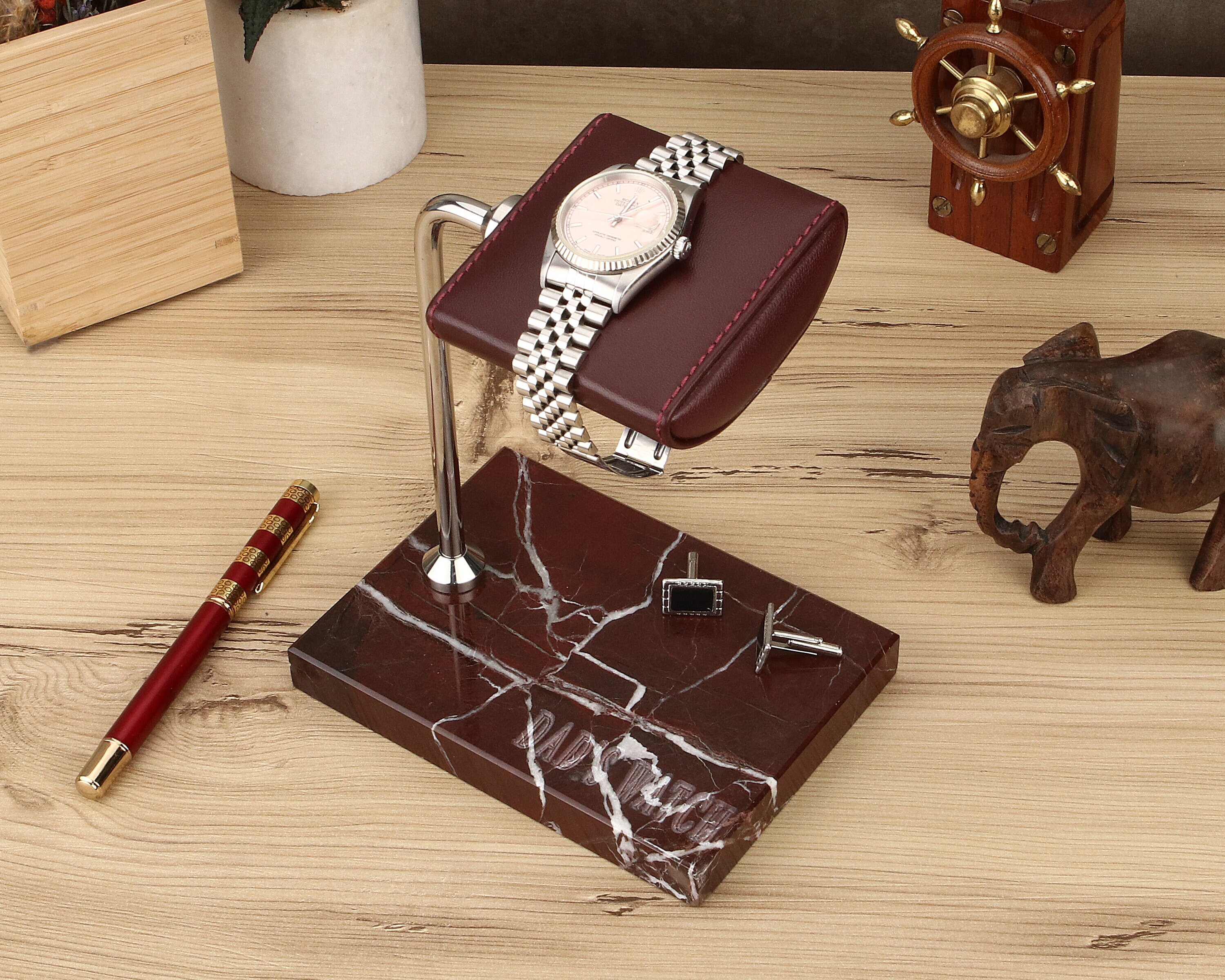 Watch Stand Marble Personalized Watch Holder Watch Display Stand Single ...