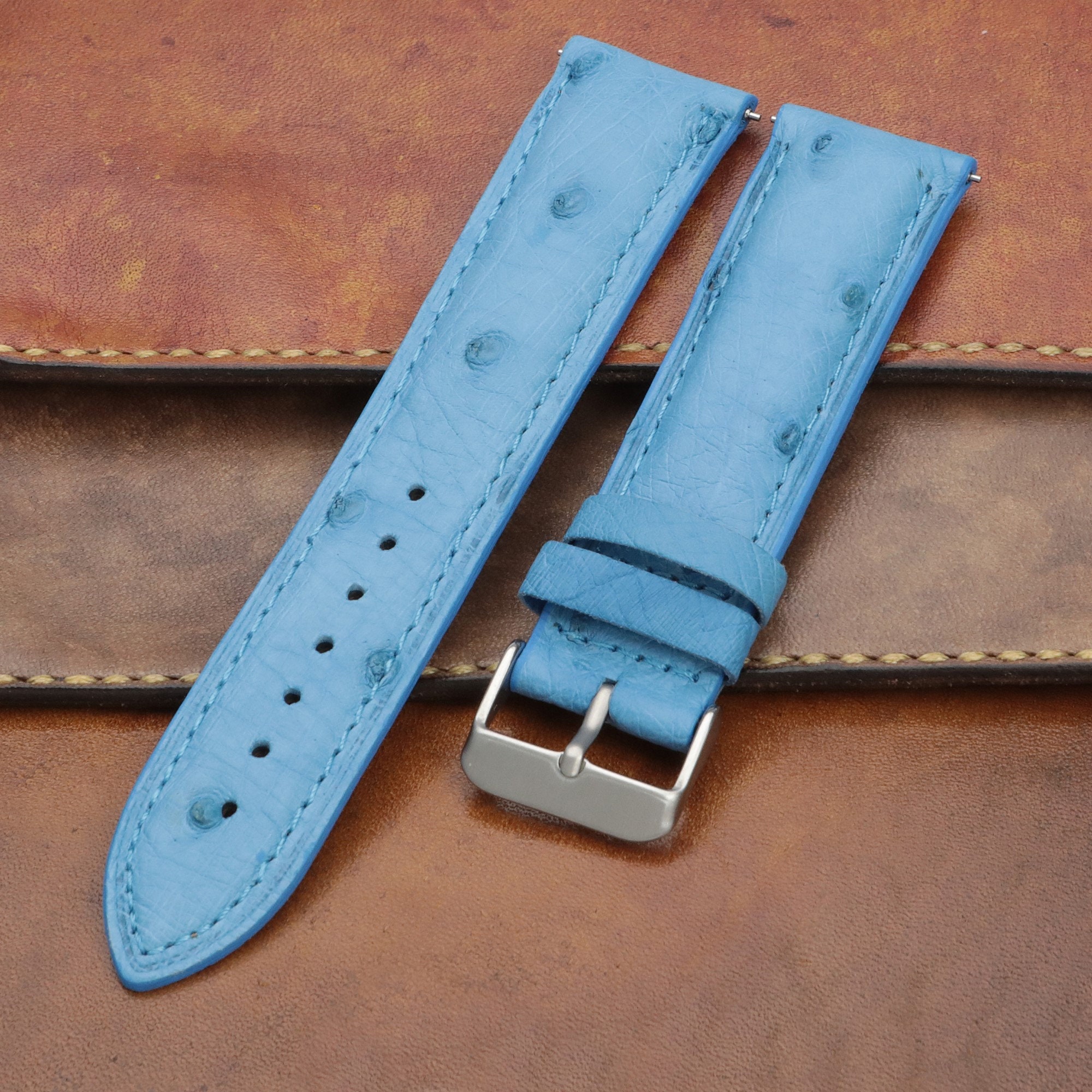 Ostrich Leather Watch Strap / Exotic Leather Watch Strap / Ostrich ...