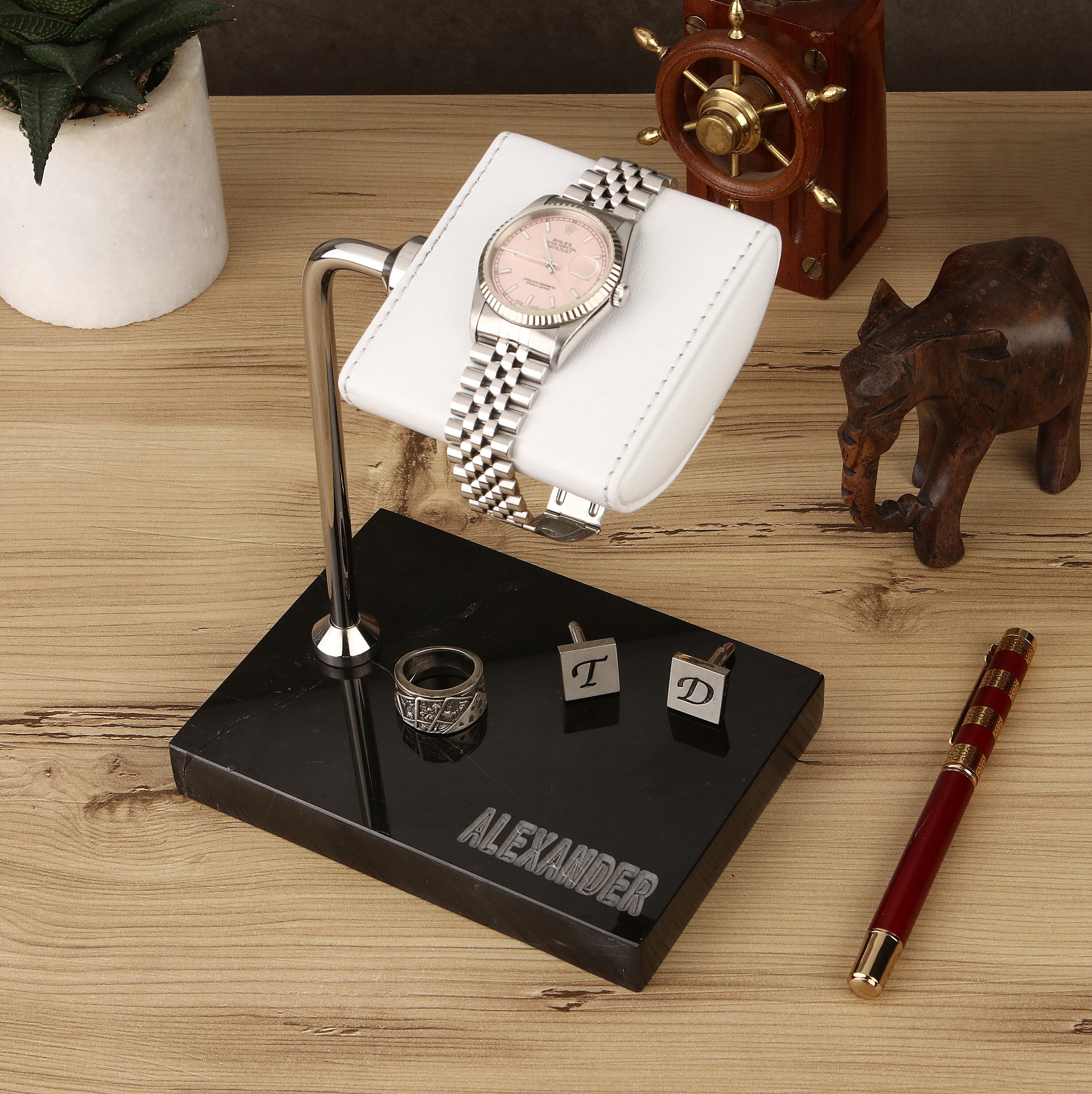 Watch Stand Marble Personalized Watch Holder Watch Display Stand Single ...