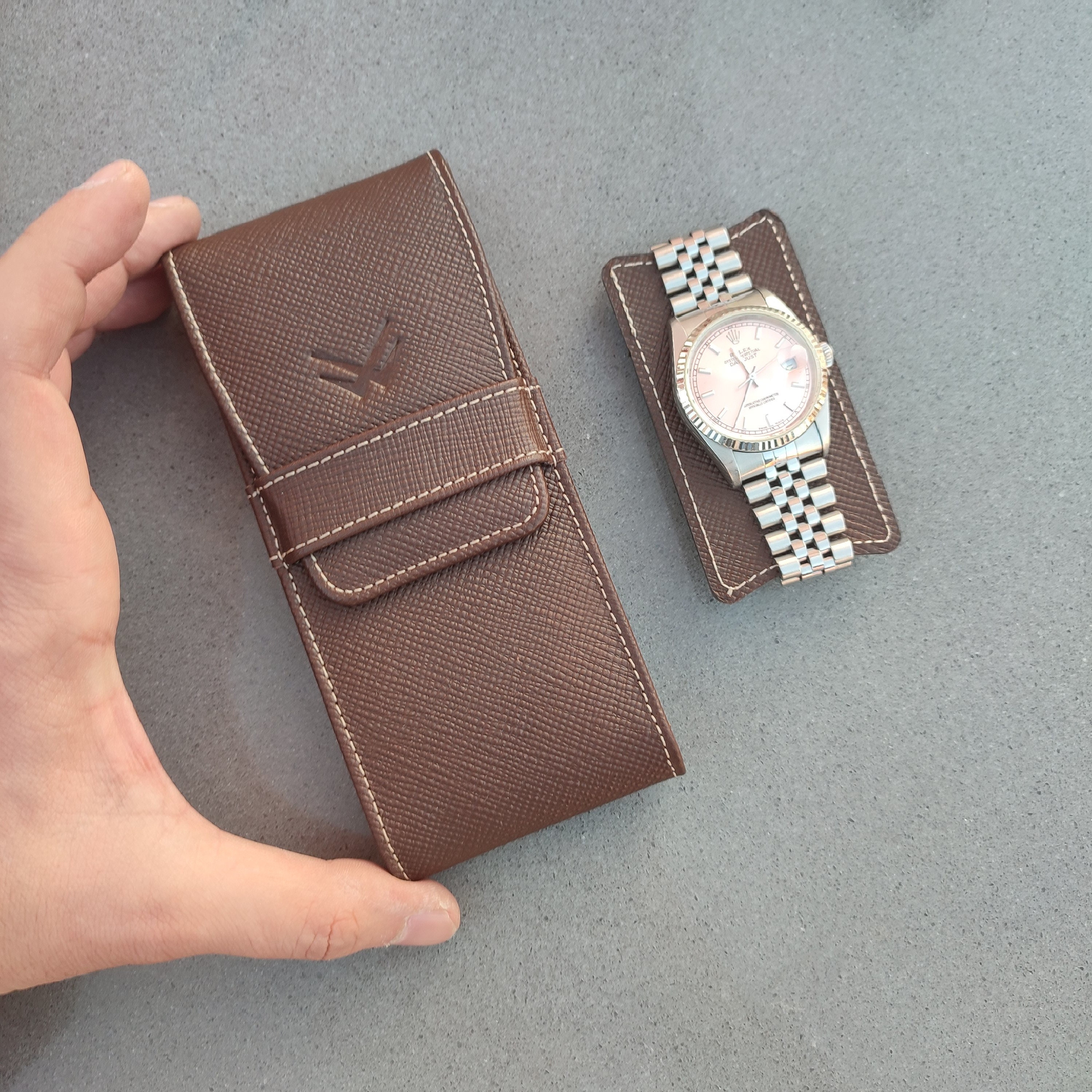 Personalized Handmade Watch Case / Custom Leather Watch Case / Watch ...