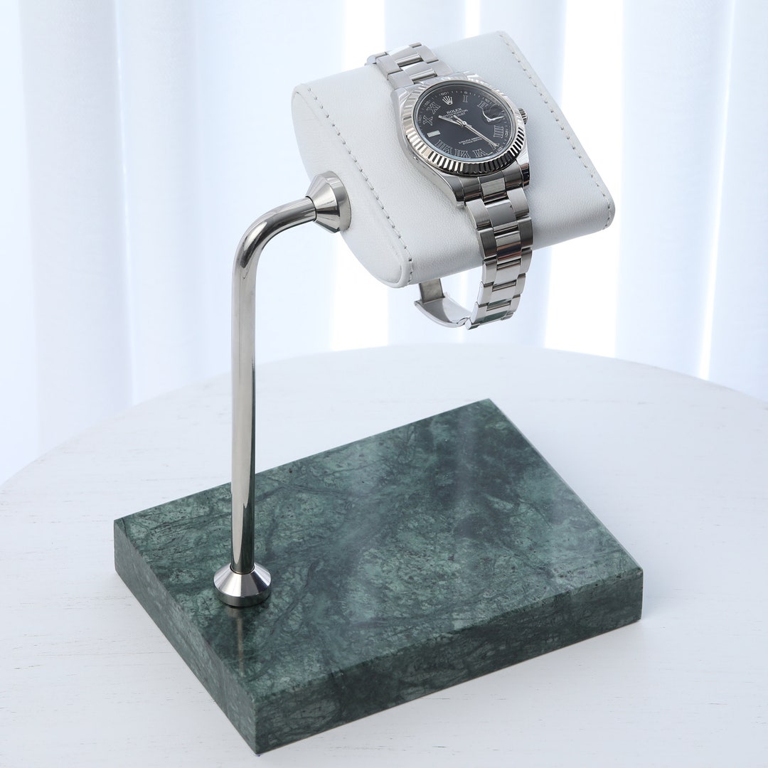 Personalized Watch Holder Stand in Green With a Free Watch Pouch ...