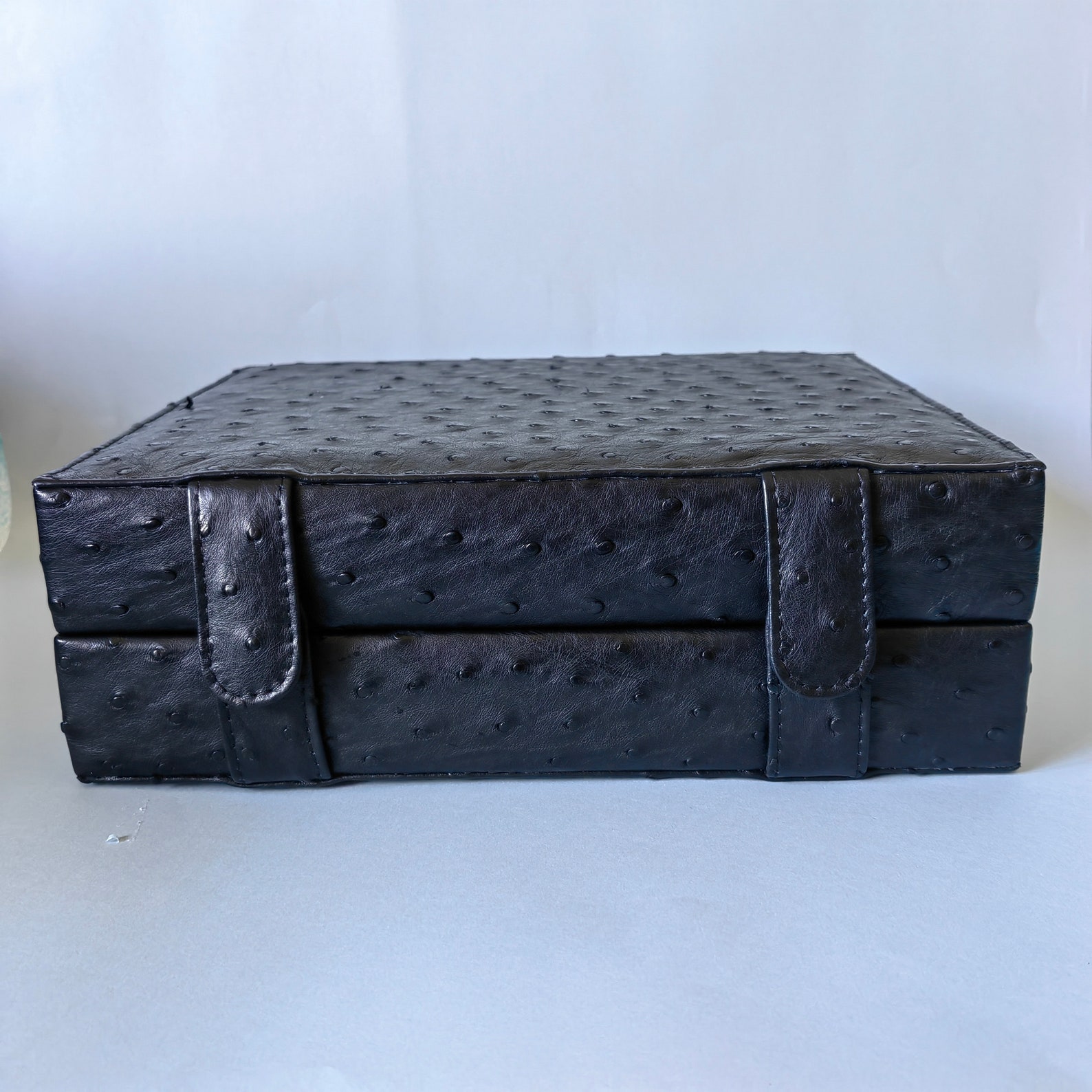 Ostrich Leather Handmade Luxury Watch Box for 6 / Luxury Watch Case for ...