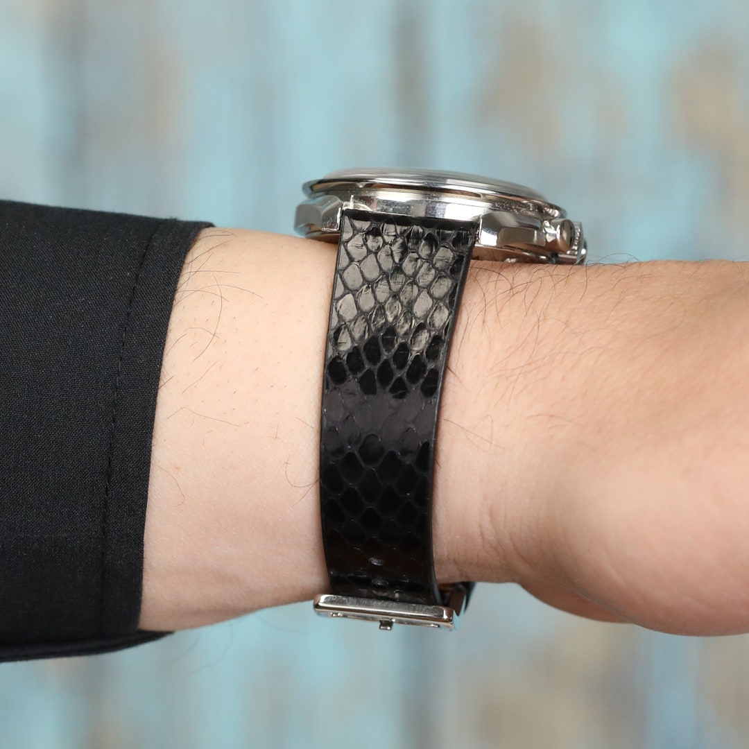 Snake Skin Watch Strap - Exotic Leather, Handcrafted / 20 Mm , 21 Mm ...
