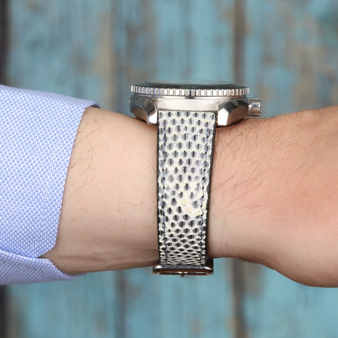 Luxury Lizard Skin Watch Strap Exotic Leather, Handcrafted / 20 Mm ...
