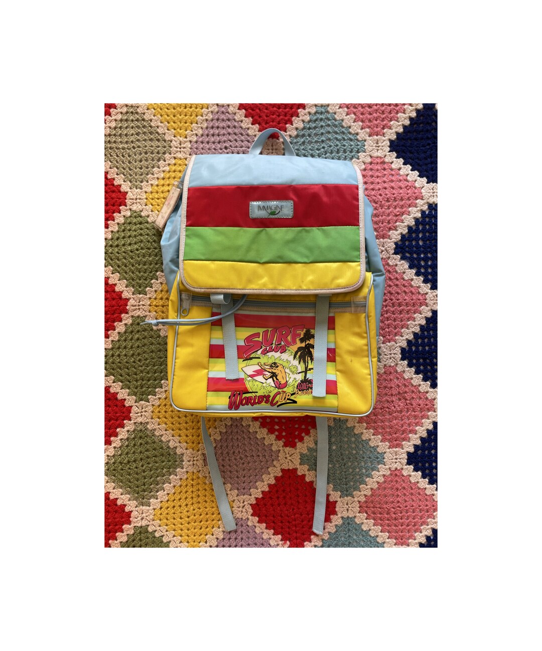 70s Deadstock Multicolor PRIDE Lgbt RAINBOW Surf BACKPACK - Etsy