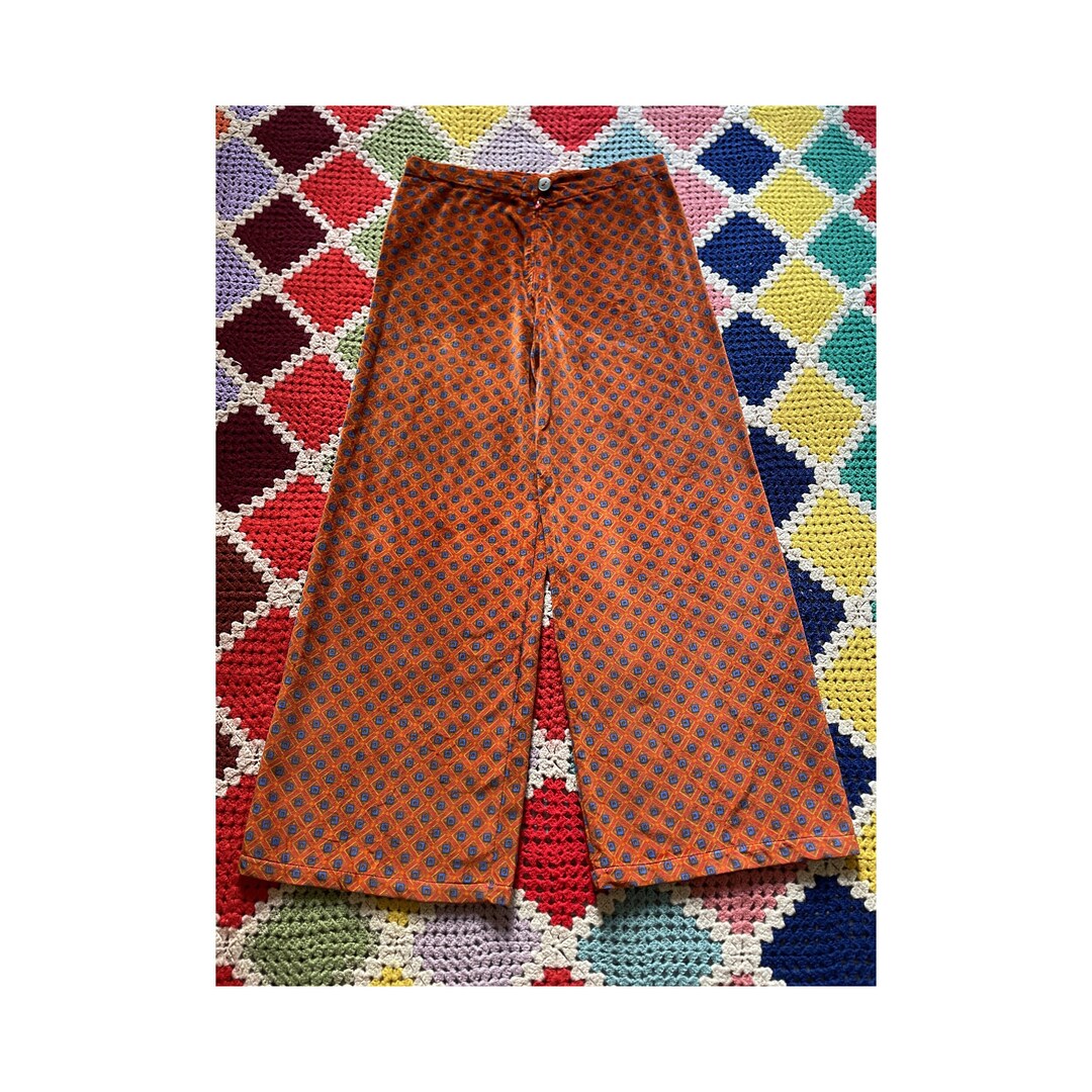 70s Insane PSYCHEDELIC Disco VELVET Flared MAN Trousers - Etsy