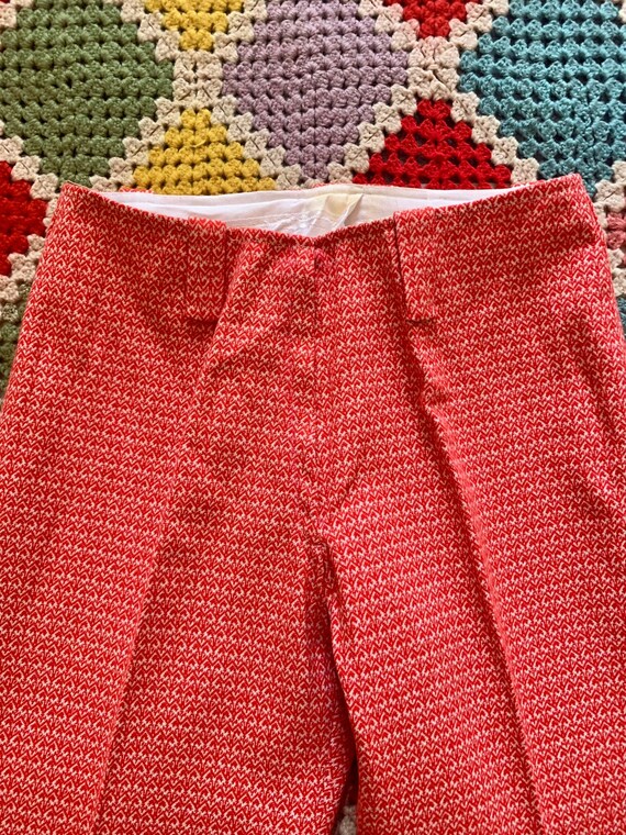 70s PSYCHEDELIC wool JACQUARD flared WOMAN trousers - Gem 70s PSYCHEDELIC wool JACQUARD flared WOMAN trousers - Gem