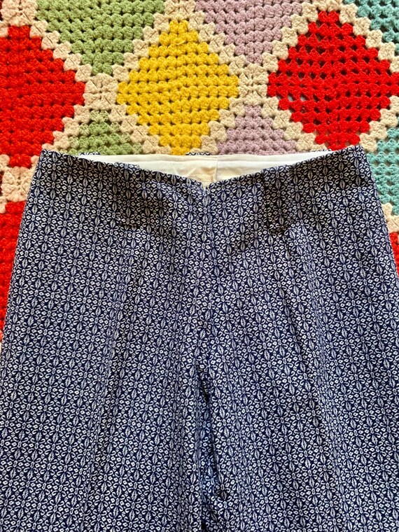 70s PSYCHEDELIC wool JACQUARD flared WOMAN trousers - Gem 70s PSYCHEDELIC wool JACQUARD flared WOMAN trousers - Gem