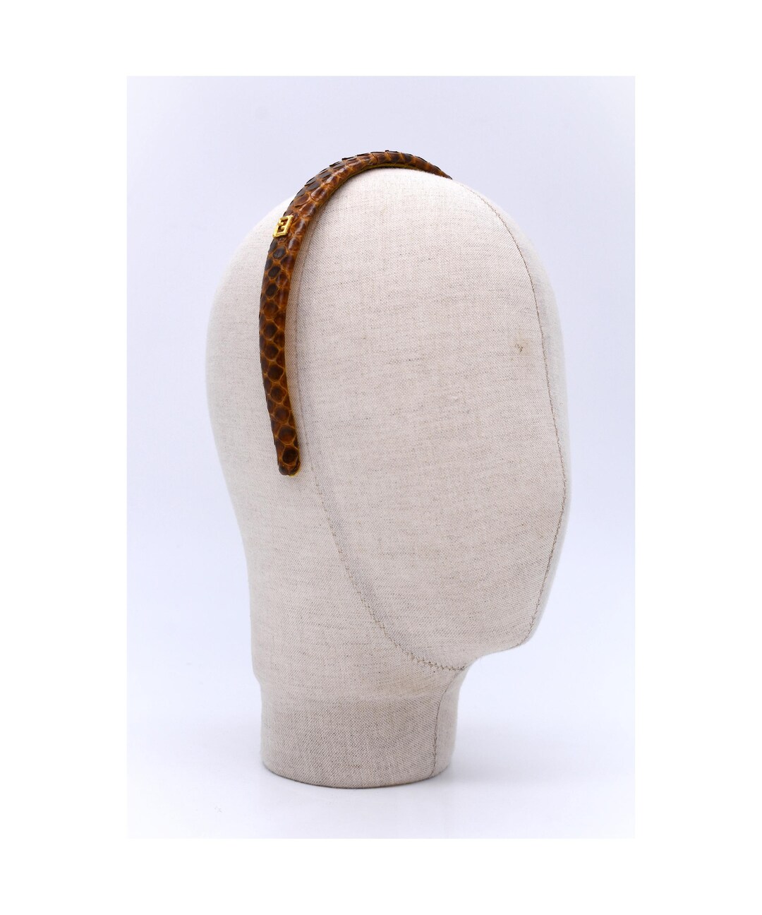 90s FENDI Python Leather Brown Hair Band - Etsy