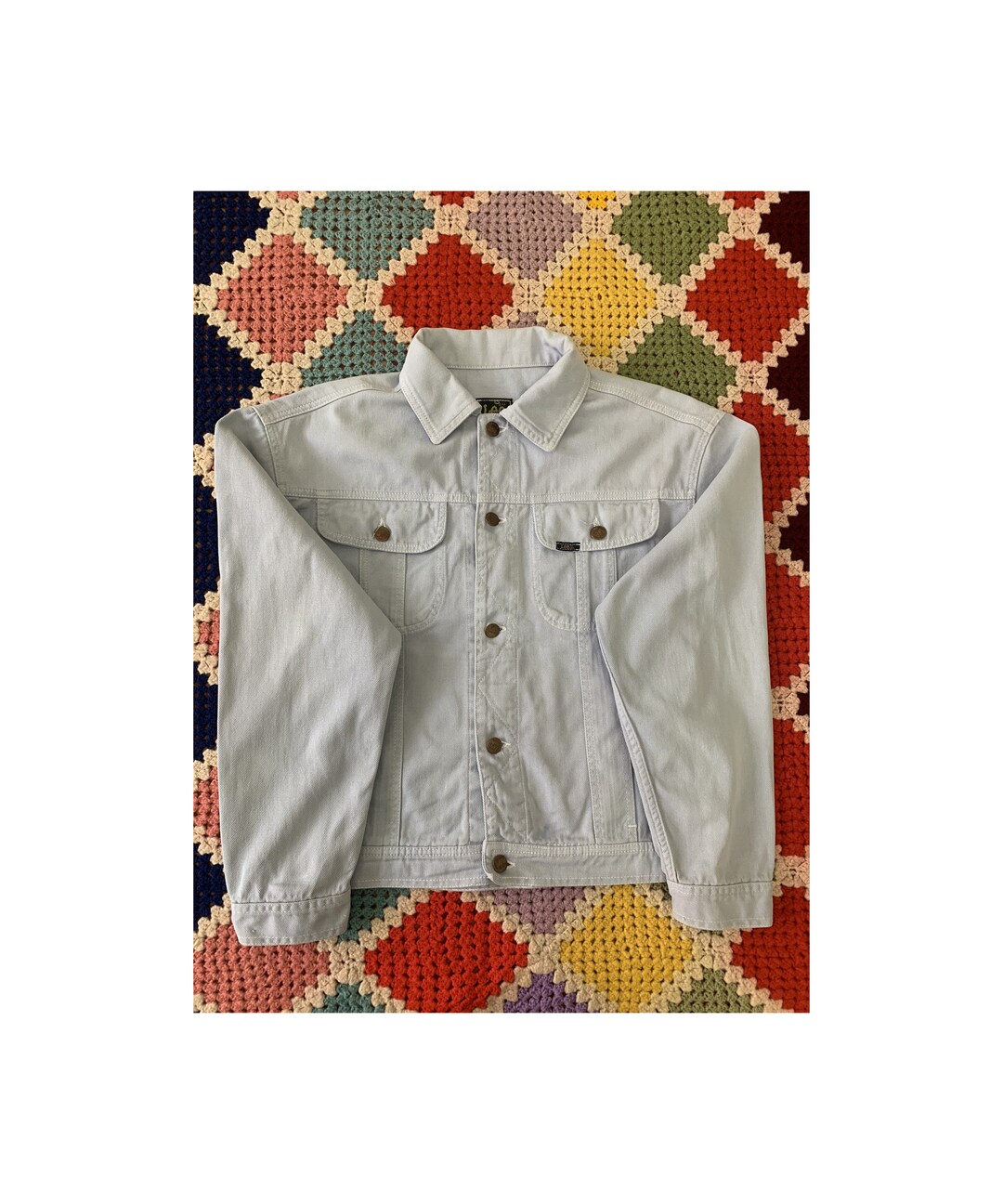 70s Special LEE Light Blue DENIM_JEANS Man BOMBER_JACKET - Etsy