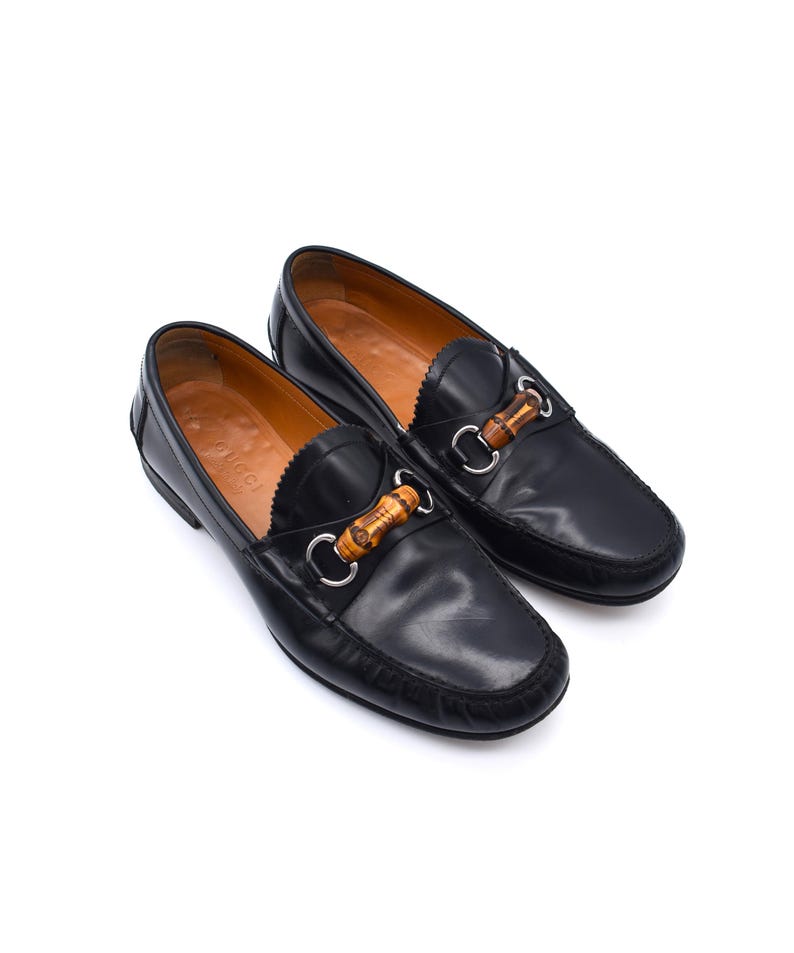 GUCCI Leather Man Bamboo Loafers Size 43EU - 9UK - Etsy