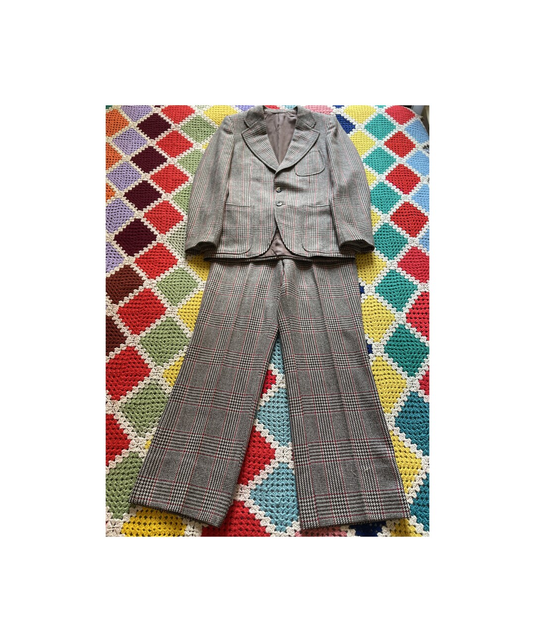 70s Wonderful PRINCE_OF_WALES Wool DISCO Man SUIT - Etsy