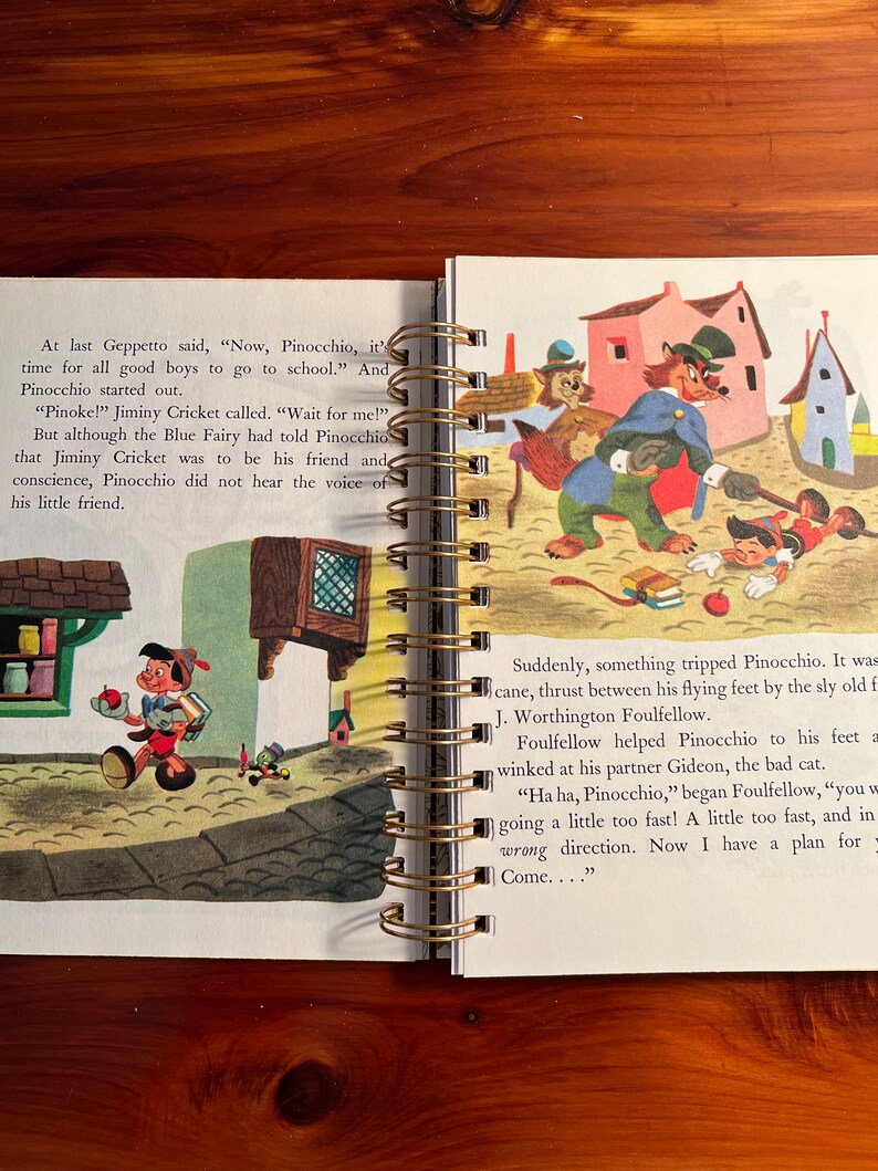 Pinocchio Little Golden Book Journal Diary Notebook Planner - Etsy