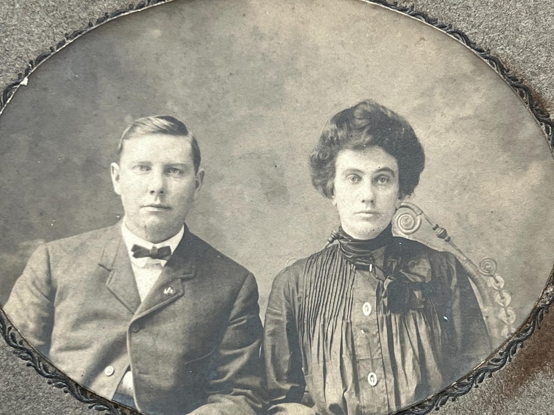 American Gothic! Victorian Couple Pose for Camera! - Antique/ Vintage ...