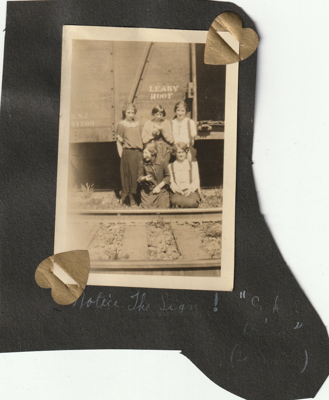 Notice the Sign Cute Flapper Girls Pose at Railroad Boxcar 1920s ...