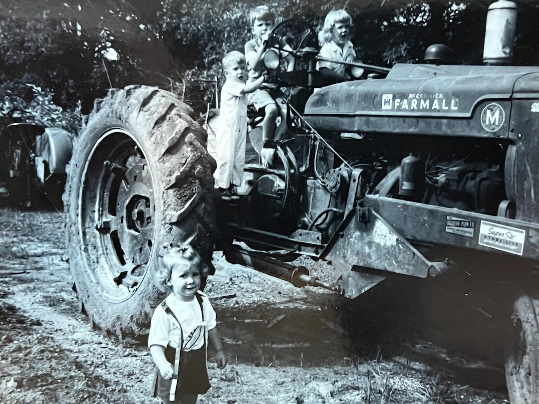 Papaw’s Little Helpers! Cute Kids Ride on Tractor at Farm! - Antique ...