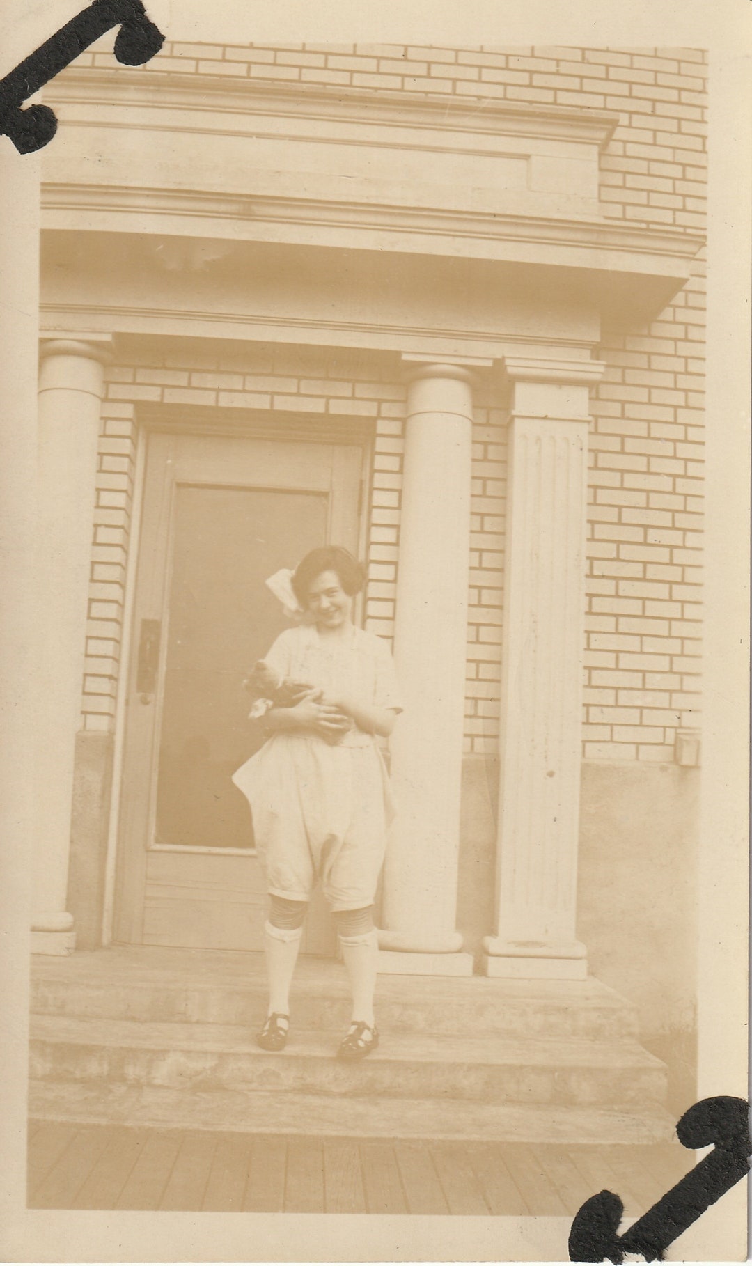 Bloomers, Bows, and Teddy Bears Funny Risque Flapper Girl Stands in ...