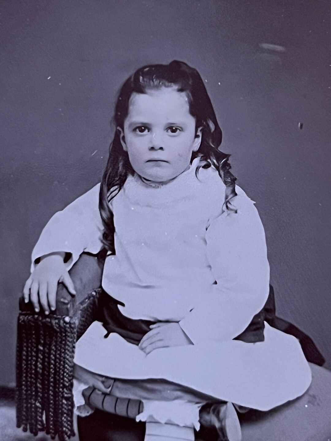 Sad Eyed Solemn Baby! Pretty Young Toddler Girl - Antique/ Vintage ...