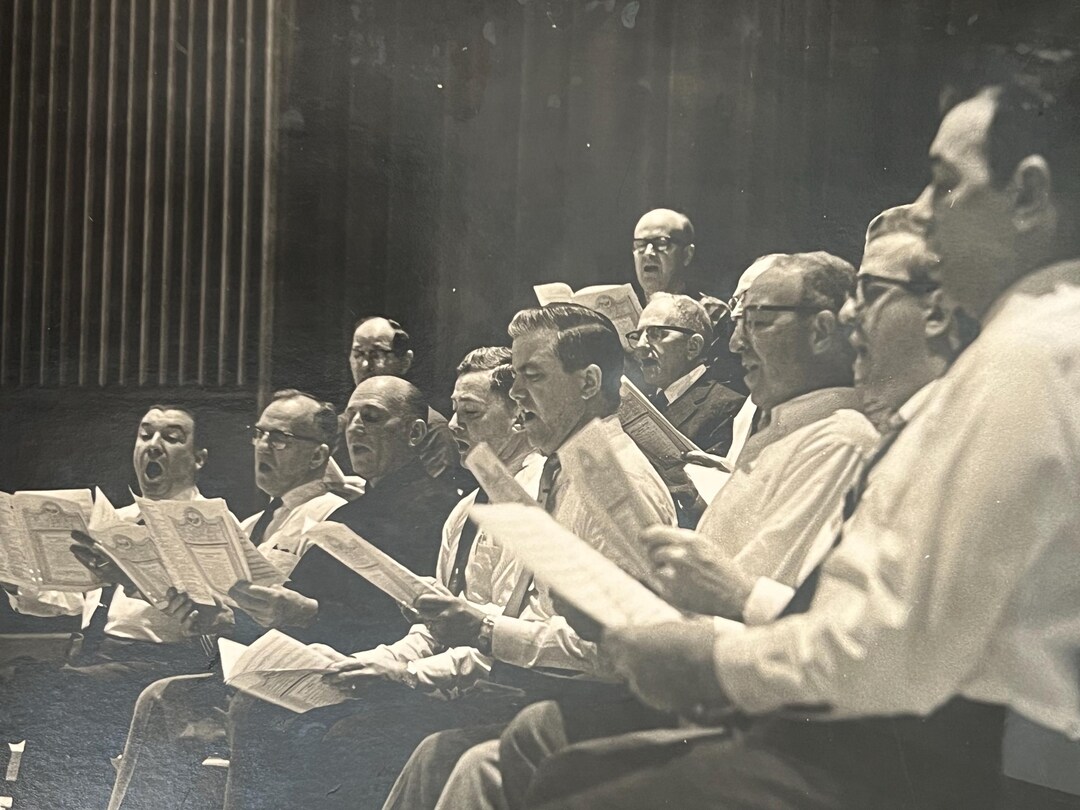 The Men’s Choir! 8x10 of Handsome Men Singing With Shert Music ...