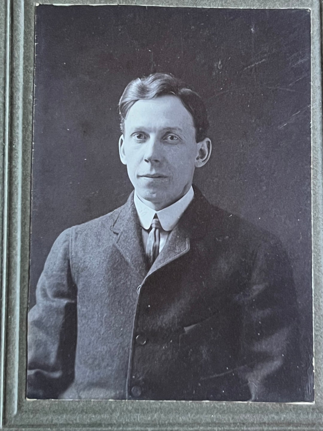 Why the Long Face Stoic Looking Handsome Man Antique/ Vintage Original ...