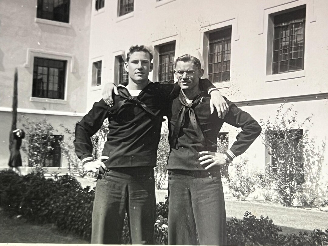 Navy Pals! Handsome Young Sailors Arm in Arm! Gay Interest! - Antique ...