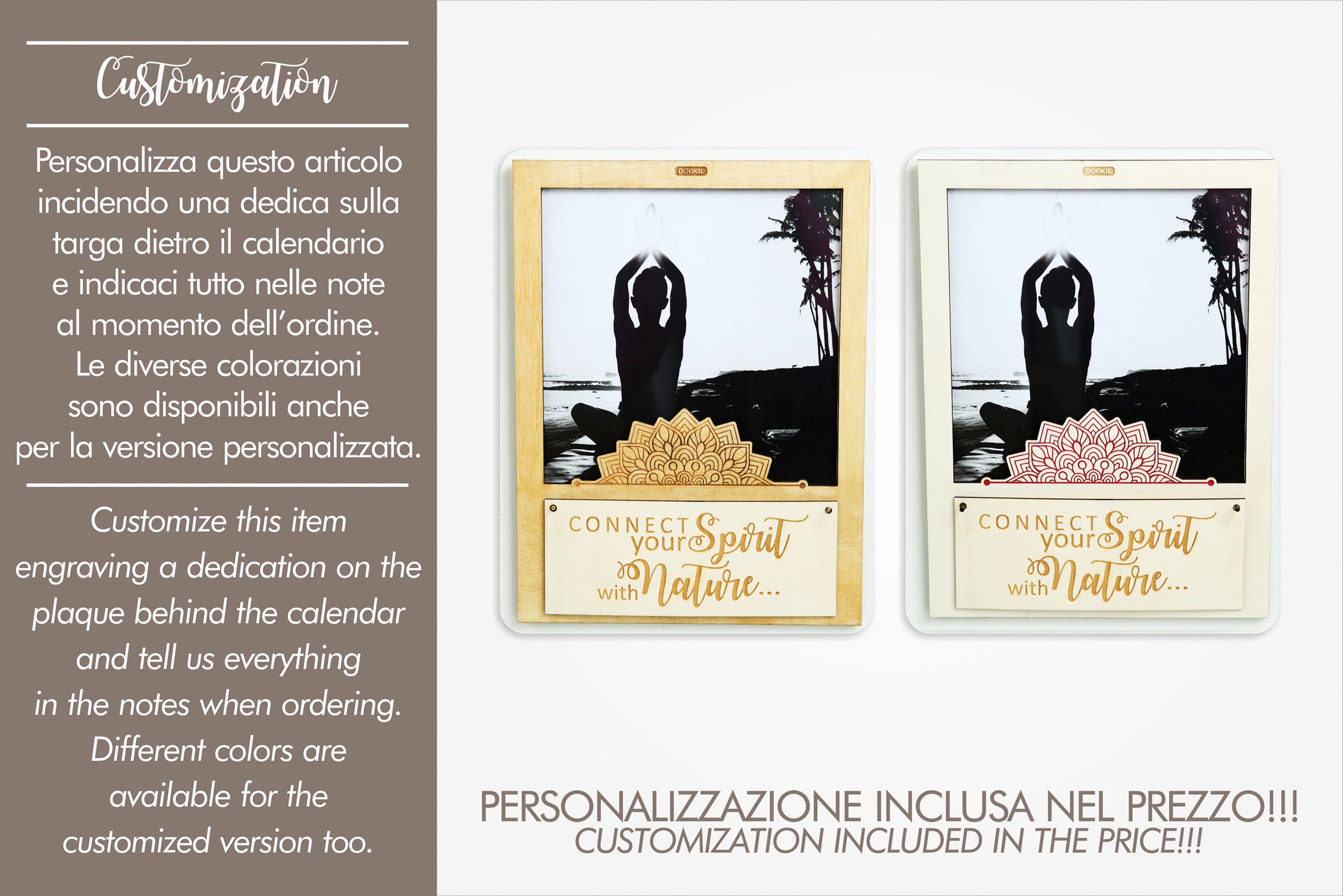 Wooden Photo Frame With Calendar mandala Wall Photo Frame With Calendar ...